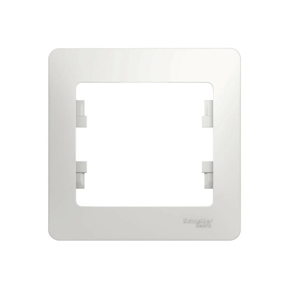 Рамка 1 пост SCHNEIDER ELECTRIC Glossa GSL000101, ABS пластик, белая