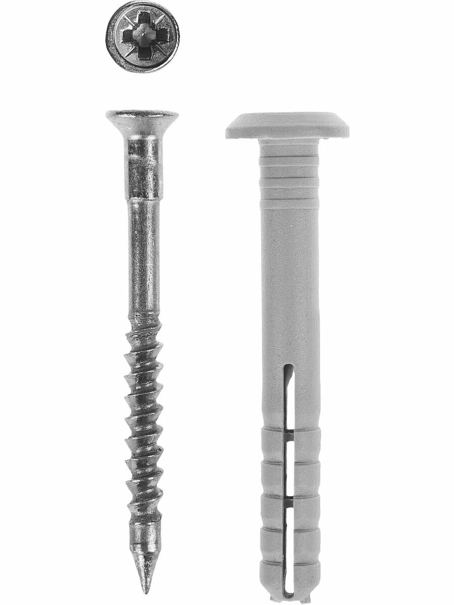 6 х 40 мм, грибовидный бортик, 100 шт, дюбель-гвоздь