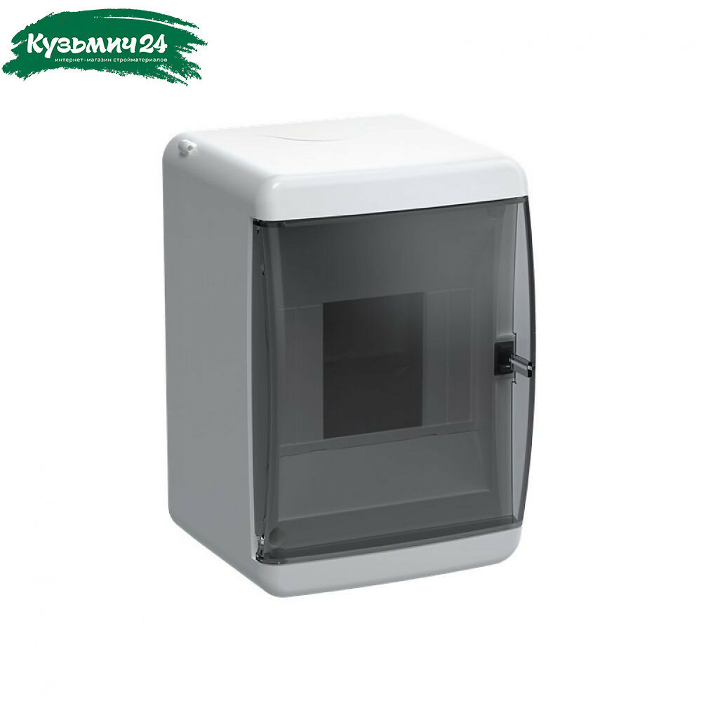 Бокс пластиковый накладной IEK TEKFOR КМПн-4 IP41 прозрачная дверь 4 модуля