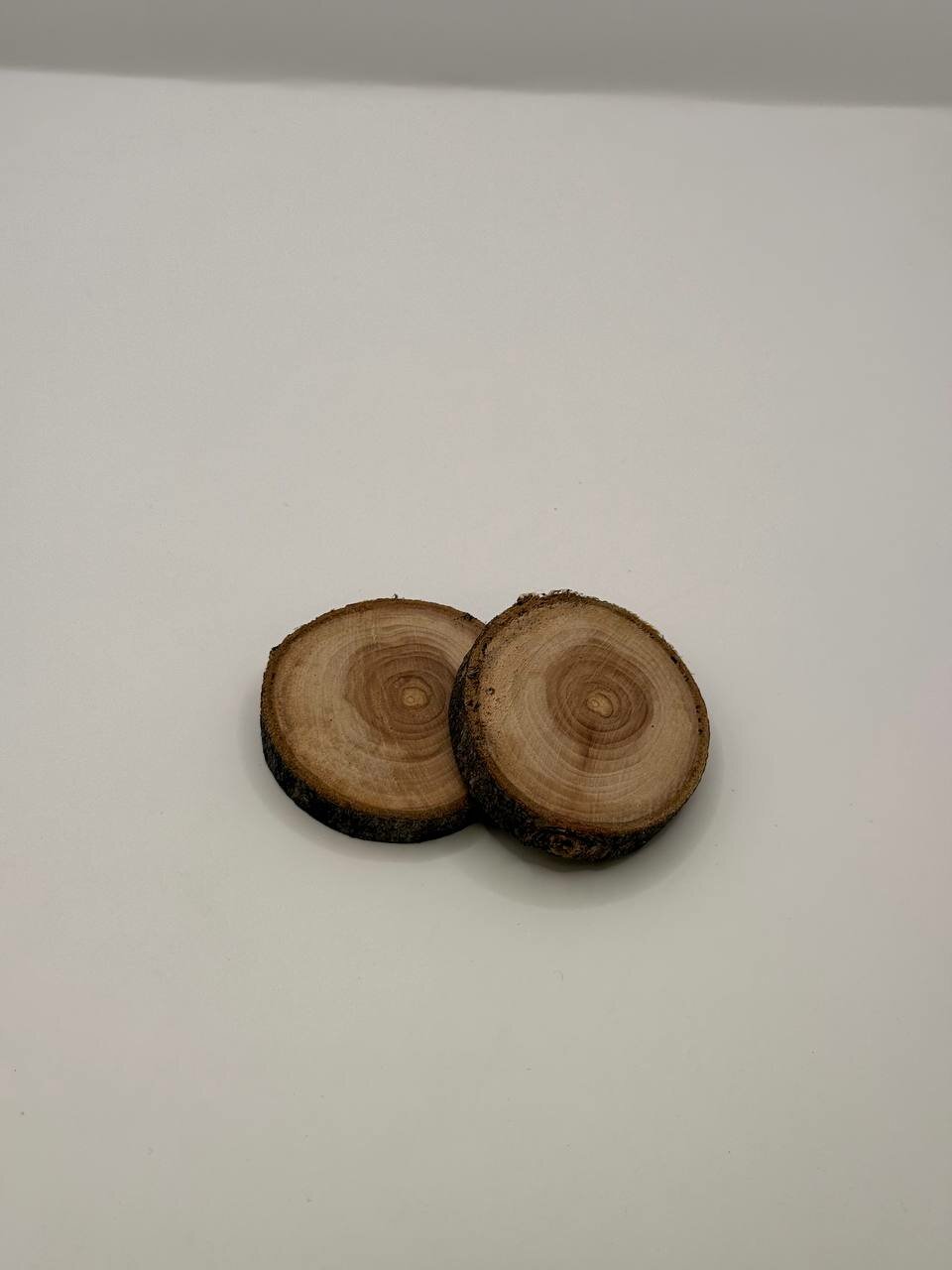 Спилы дерева для творчества, 5-6 см, натуральные, коричневые, 2 шт