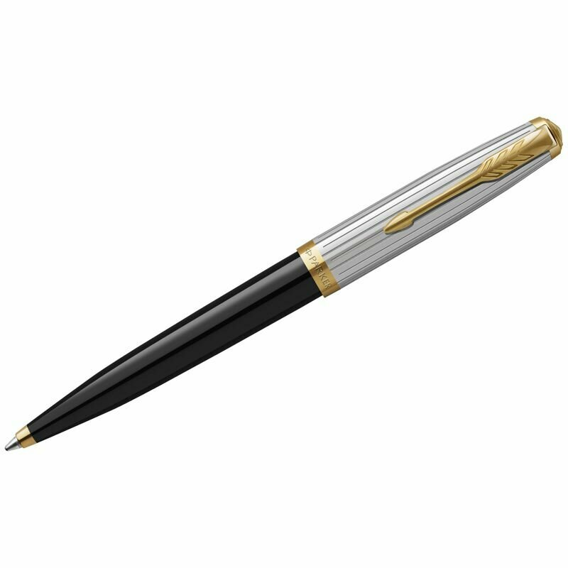 Ручка шариковая Parker "51 Black GT" черная, 1 мм, поворотная, подарочная упаковка, 1 шт