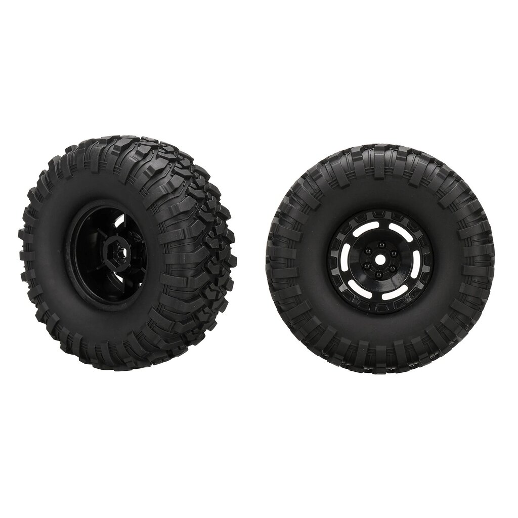 Комплект из 2 колес и шин для радиоуправляемой машинки HBR1001/02/03 с 6 спицами, 1/10, аксессуары для внедорожной машинки с дистанционным управлением.