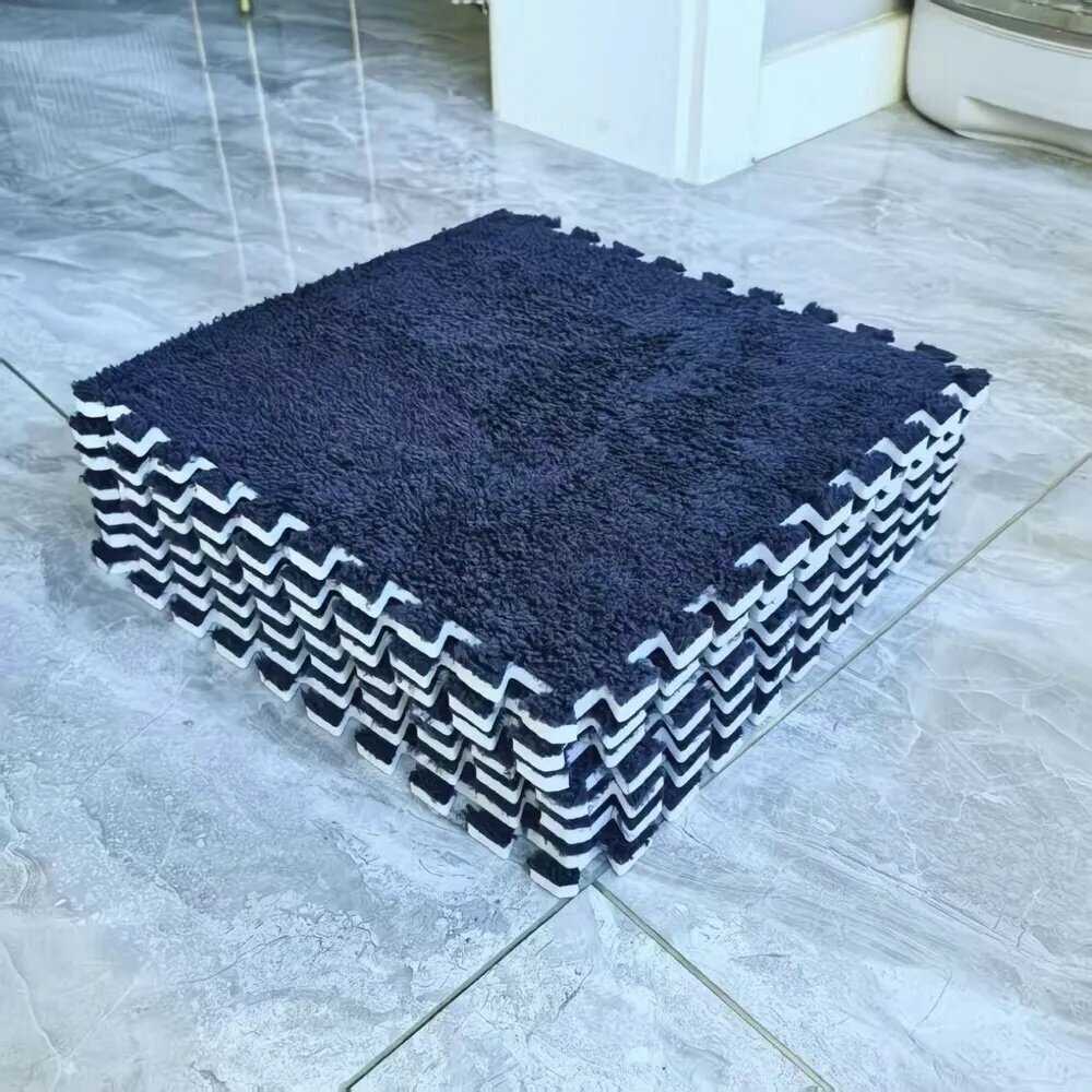 Коврик для детской 0.3x0.3 м Пенополиэтилен, Лавсан темно-синий