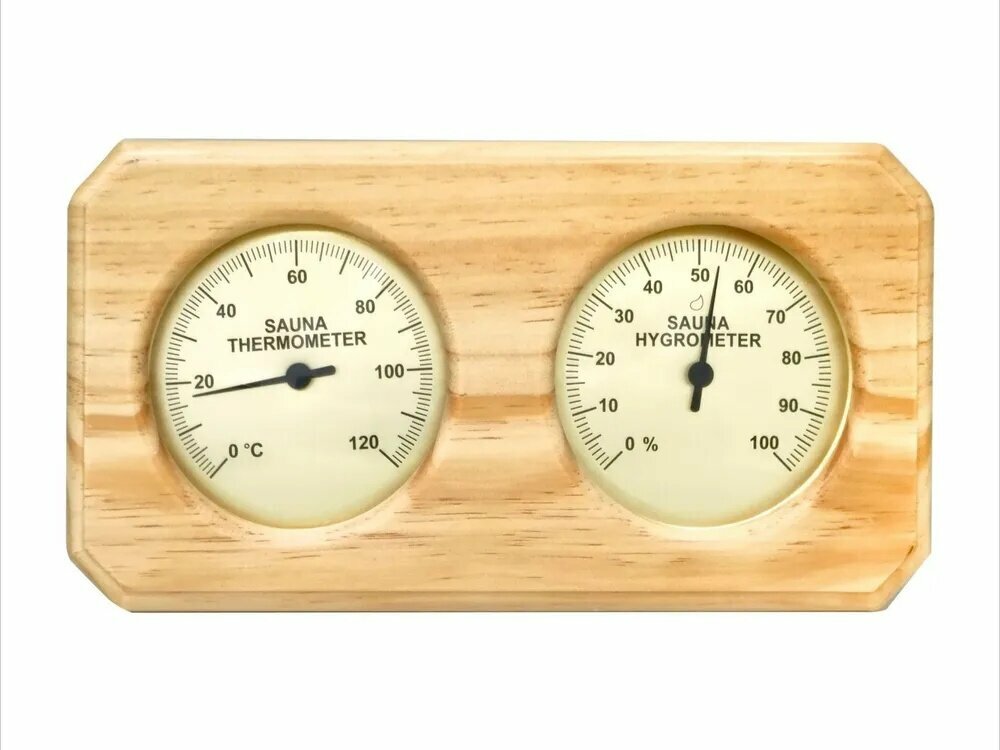 Настенный термометр и гигрометр для сауны и дома биметаллический, точный контроль температуры и влажности