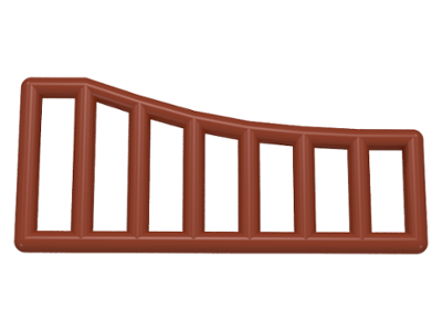 Bar 1 x 8 x 3 - 1 x 8 x 4 Grille Curved, 95229 Reddish Brown U