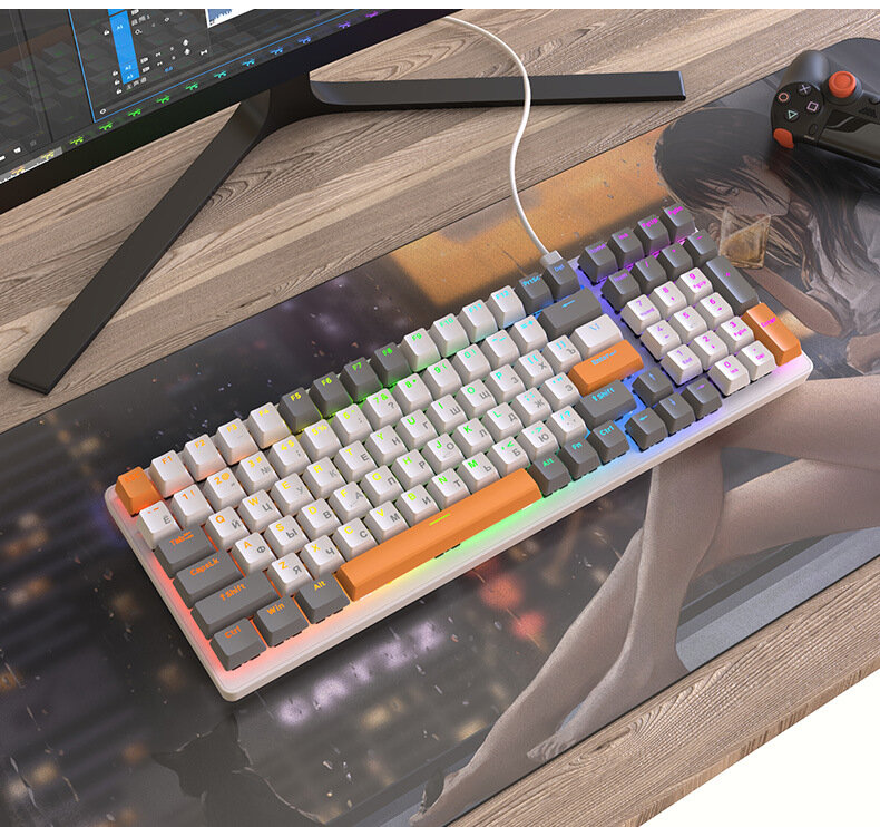 Механическая клавиатура ZIYOULANG Free Wolf K3, 100 клавишей, для настольного ПК и ноутбука