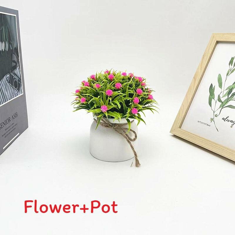 Гипсофила паникулата л искусственное растение в горшке с ротангом и бантом бабочка для украшения мероприятия розовая