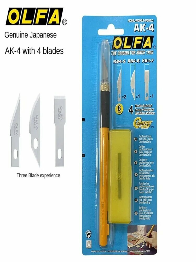 (4 лезвий) OLFA AK-4 нож с перовым Для: Кожа, бумага, модель, резиновый штамп