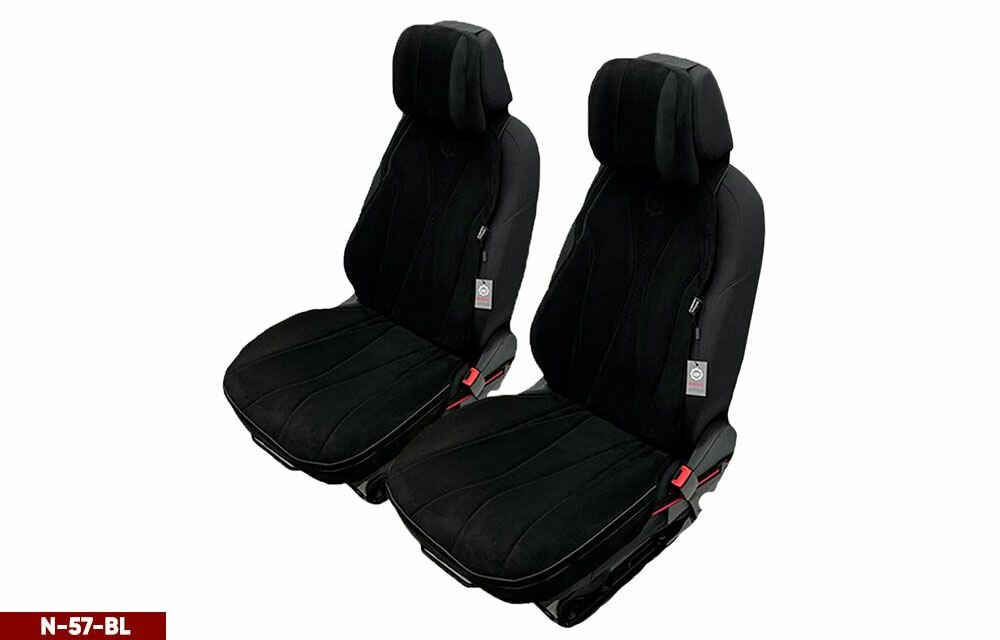 Накидки на сиденья для Haval / Хавал Dargo, F7, F7x, H6, Jolion, M6 и др. на пердний ряд замша с перфорацией