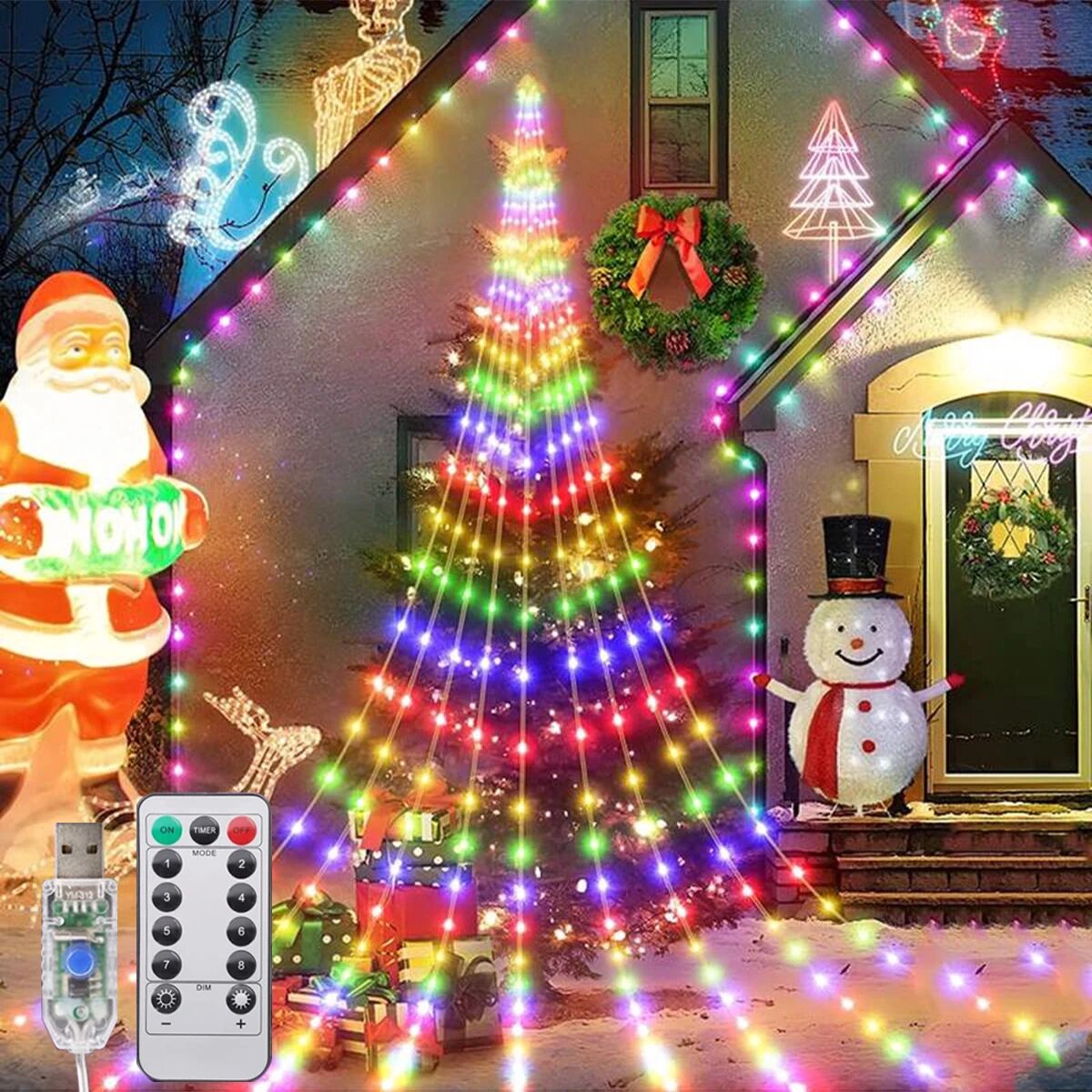 Рождественские гирлянды Peach Forest 180 LED USB 8 режимов