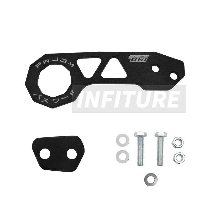 Задний бампер автомобиля из алюминиевого сплава, крюк для прицепа, буксировочный инструмент JDM для Honda Civic RS Toyota Honda Chevrolet Ford Racing Tools Black