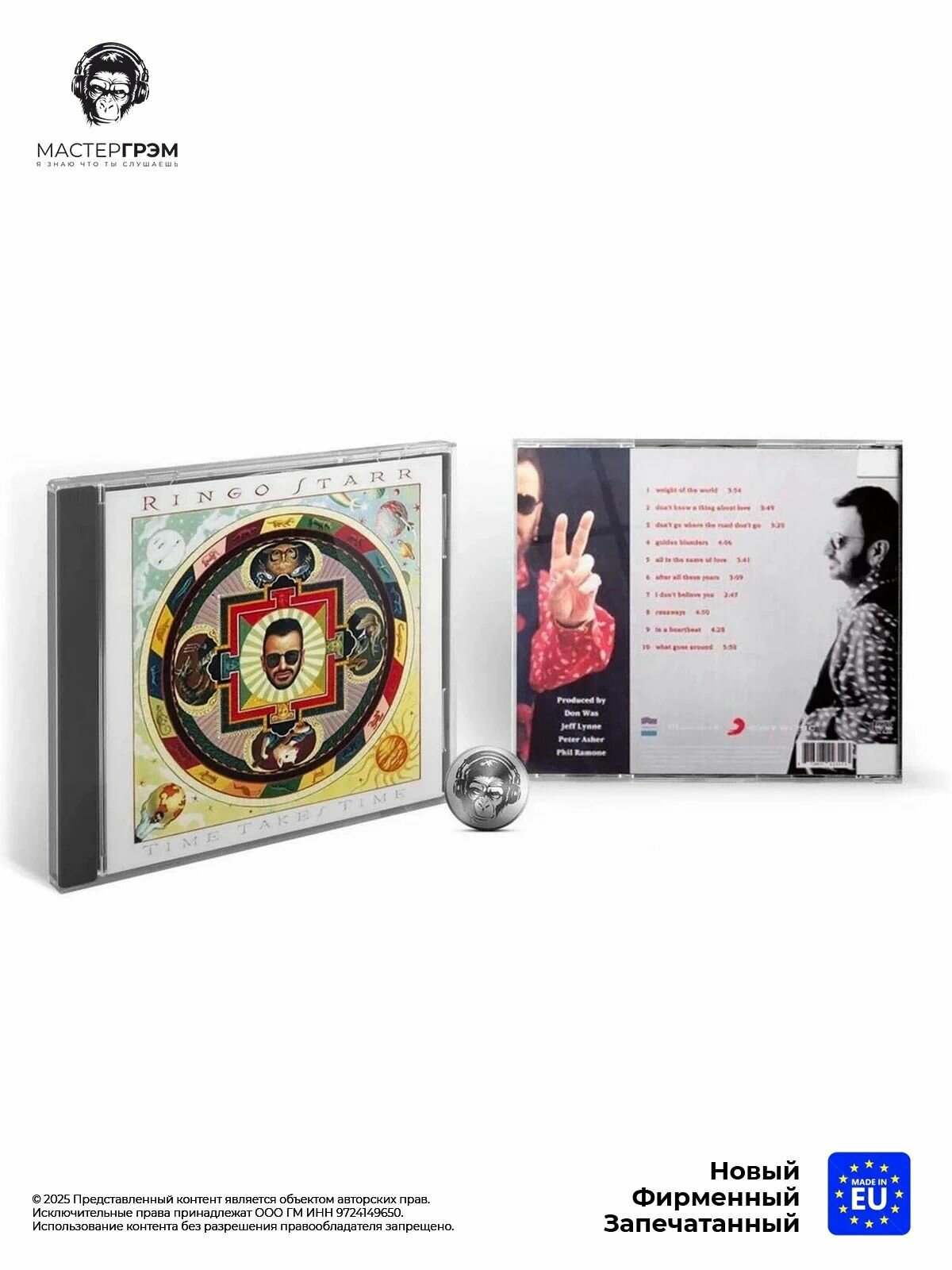CD диск Ringo Starr - Time Takes Time (CD) 2016, Jewel Case