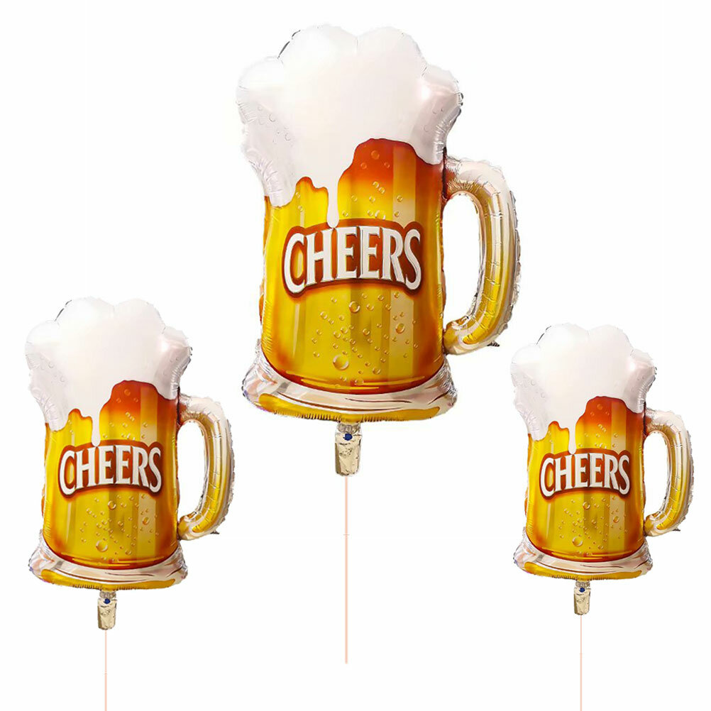 3PCS FOIL BALLOONS Пивные Кубки Ура