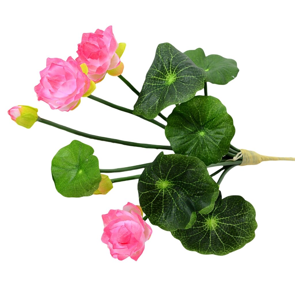 Букет для украшения из искусственного цветка лотоса-темно-розовый