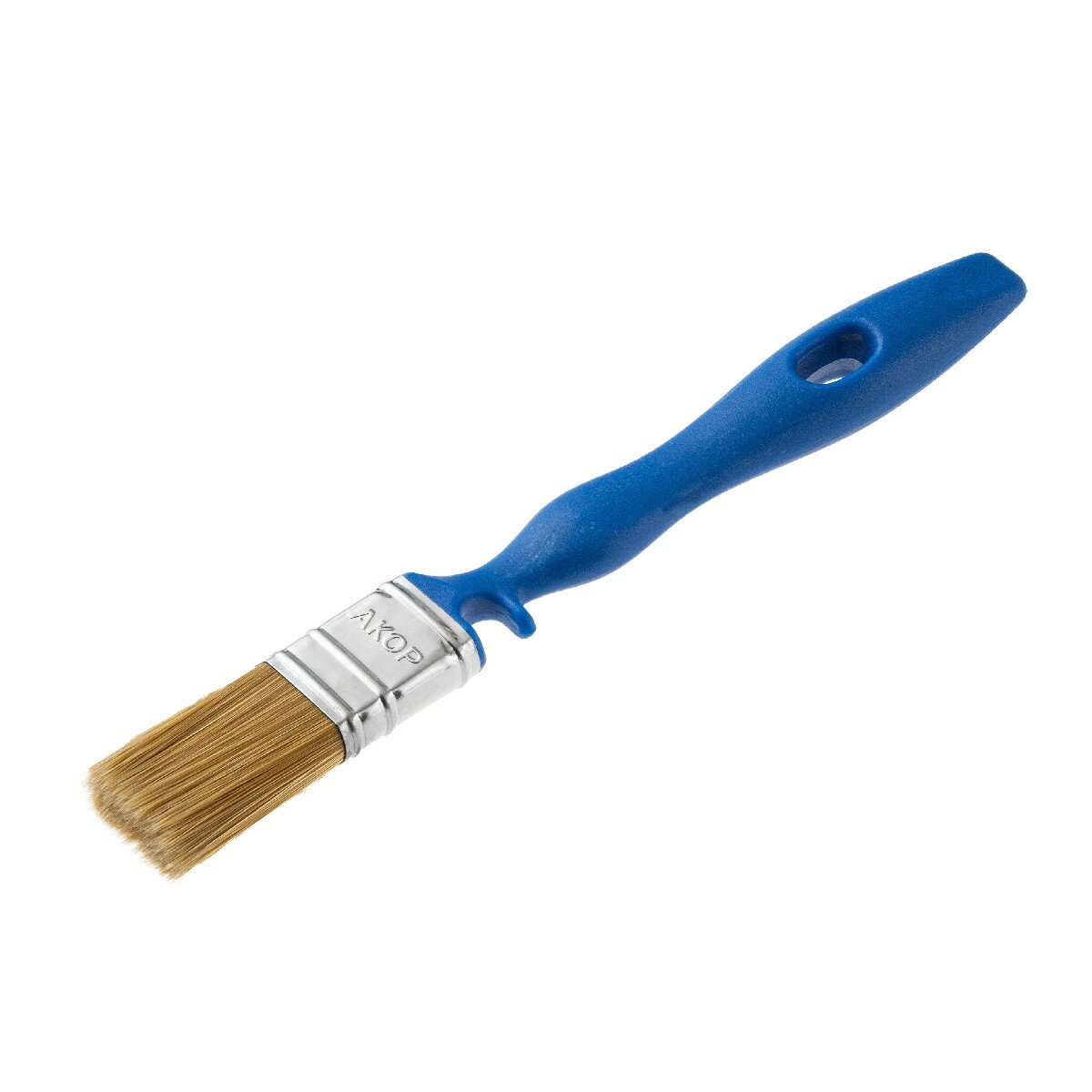 Кисть плоская для лаков Акор Мастер, искусственная щетина, пластиковая ручка, 25 x 12 мм