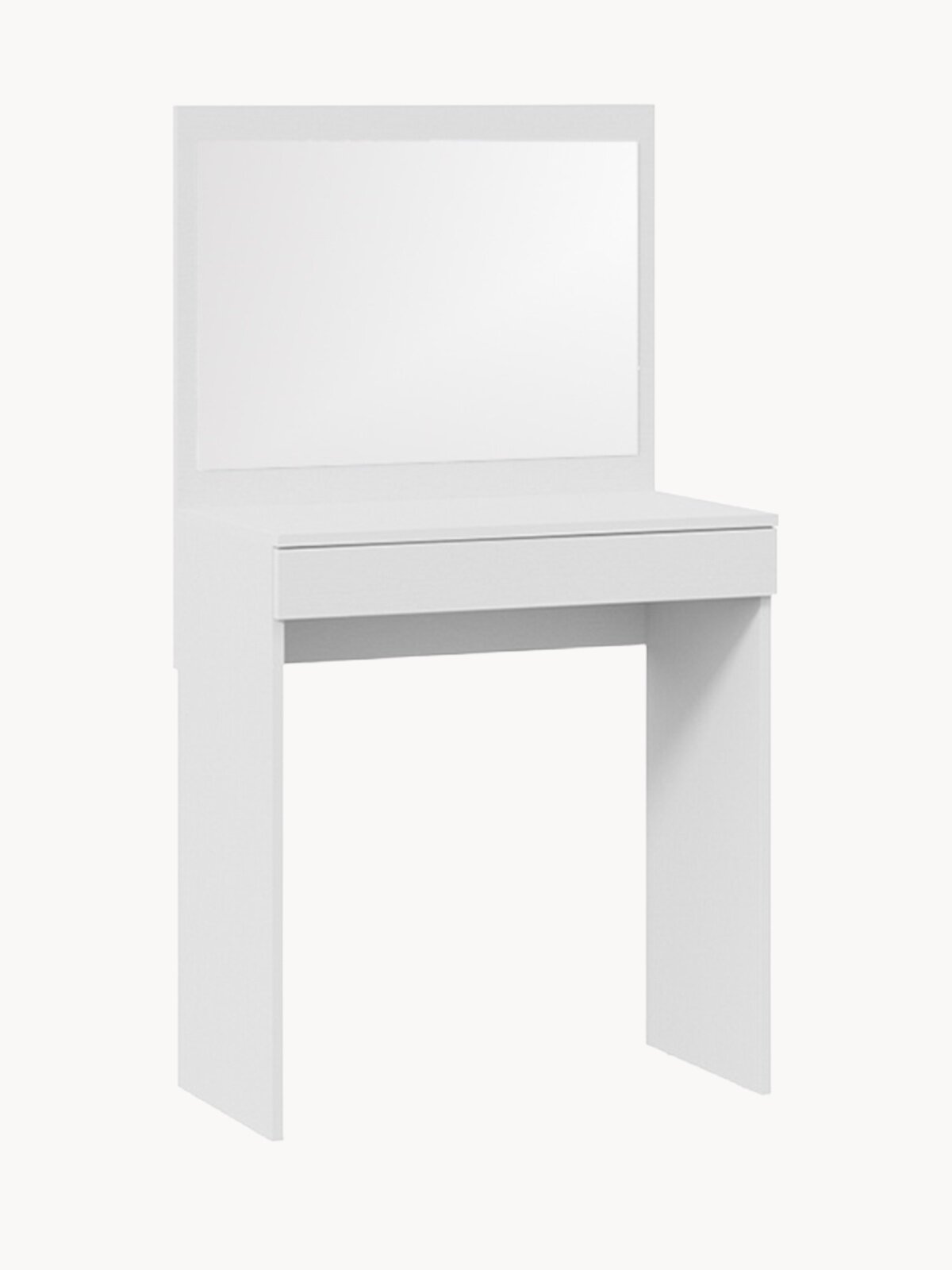 Туалетный столик с зеркалом и ящиком Никки Тип 1 Белый Ясень