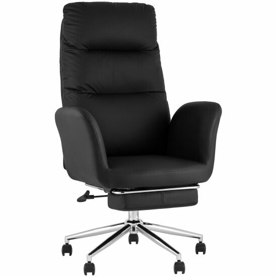 Кресло руководителя Stool Group TopChairs Solid NC с оттоманкой, черный