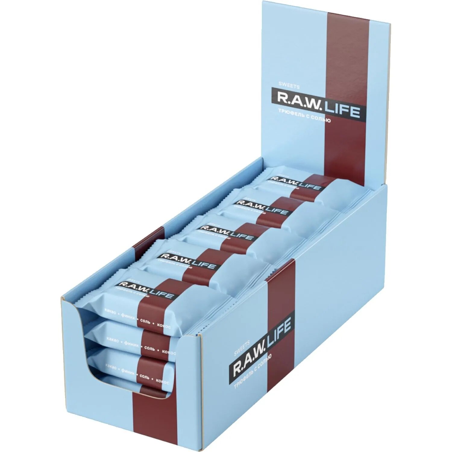 Конфеты R.A.W.LIFE SWEETS Трюфель с солью, 18гx20шт/уп