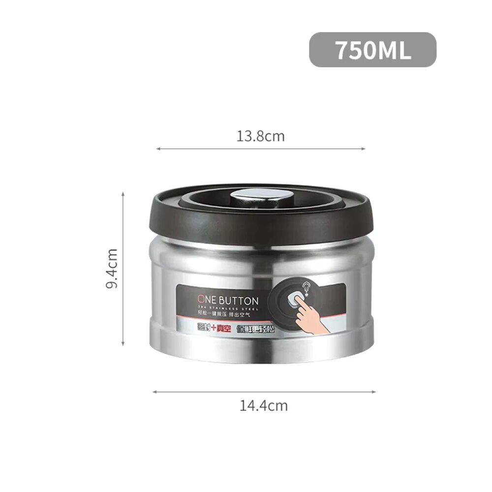 Вакуумный контейнер для кофе из нержавеющей стали Silver 750ml