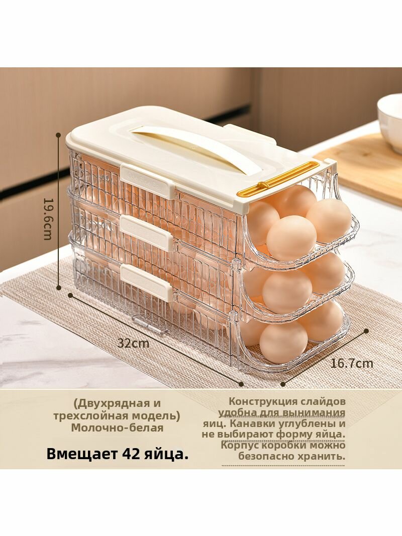 Автояйцетранспортер для дверцы холодильника (PP пластик, 21яиц)