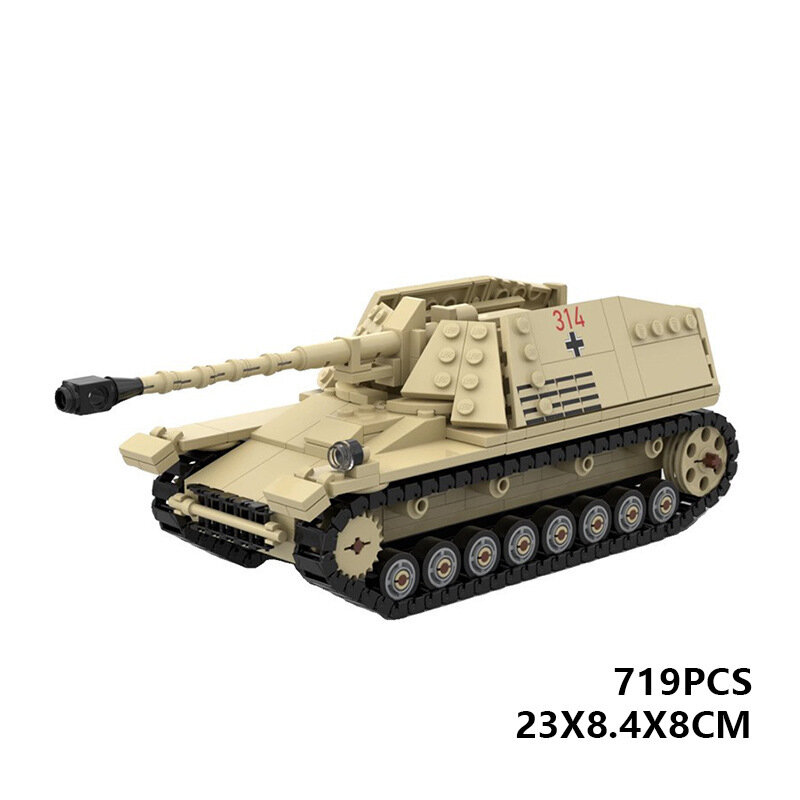 MOC, военная совместимость, Lego Rhino, истребитель танков, модель танка, собранные мелкие строительные блоки, детские игрушки