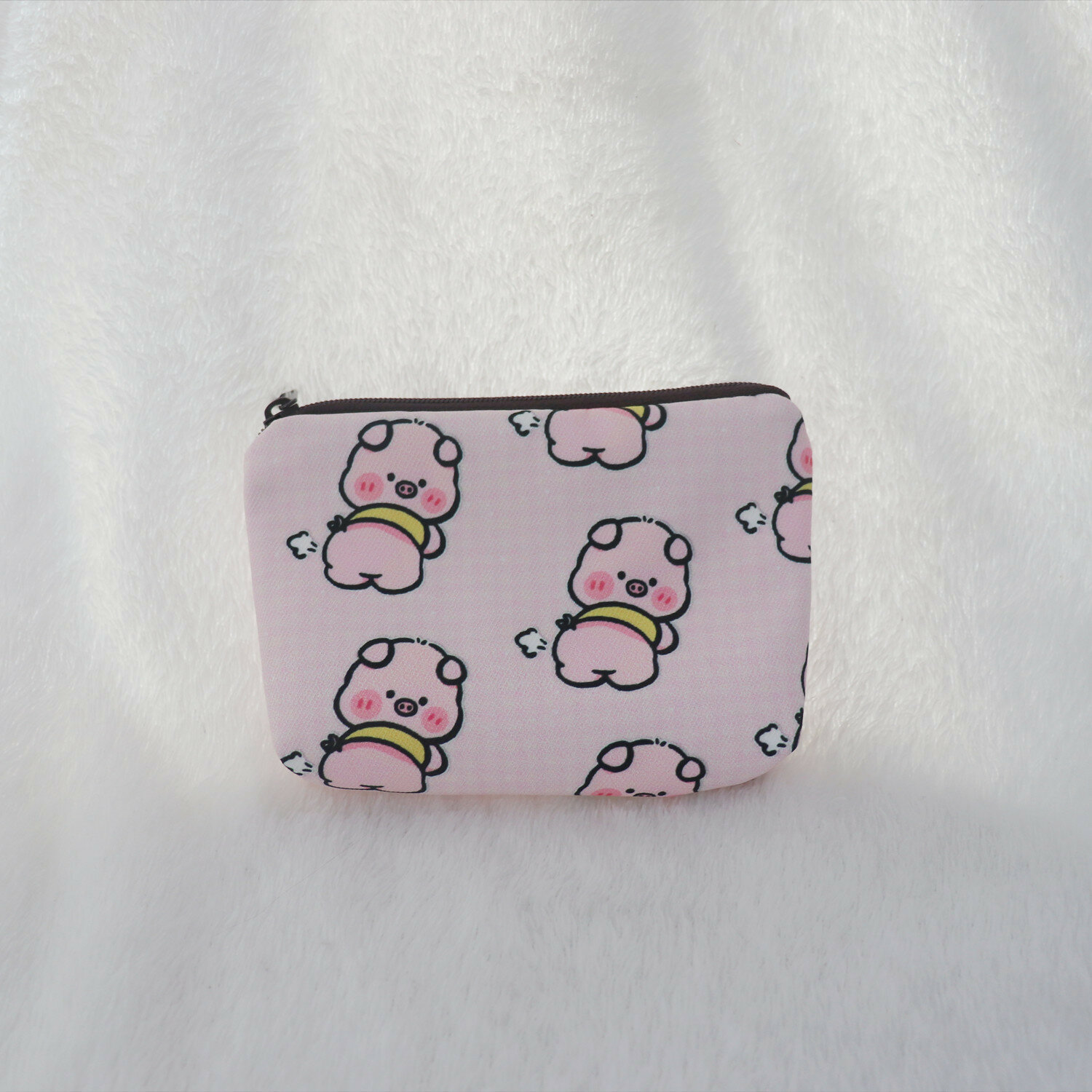 Miniso Кошелек для монет Дораэмон, караоке-цепочка, мягкий, компактный, портативный, милый мультяшный принт, креативный женский кошелек для монет.