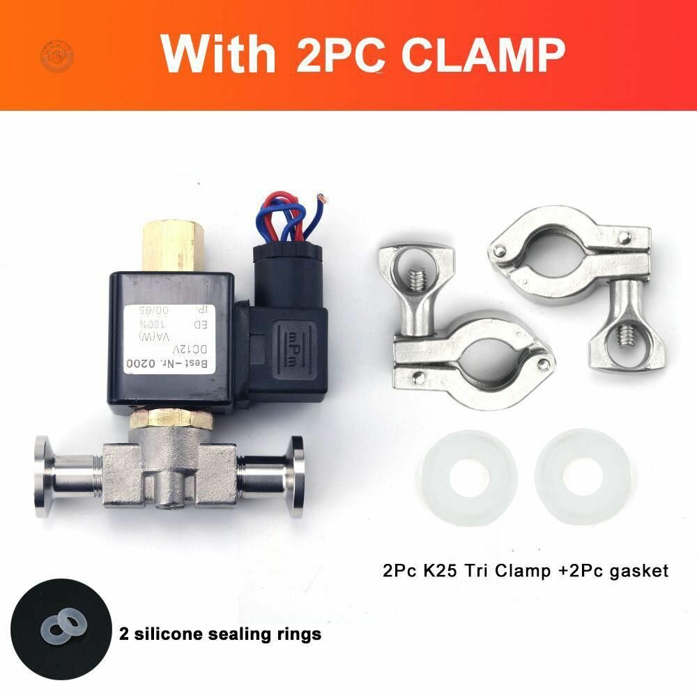 Электромагнитный клапан 1/4 дюйма DN8 из нержавеющей стали, нормально открытый, для воды и газа, 12V DC, надёжное запорное устройство для автоматики и полива