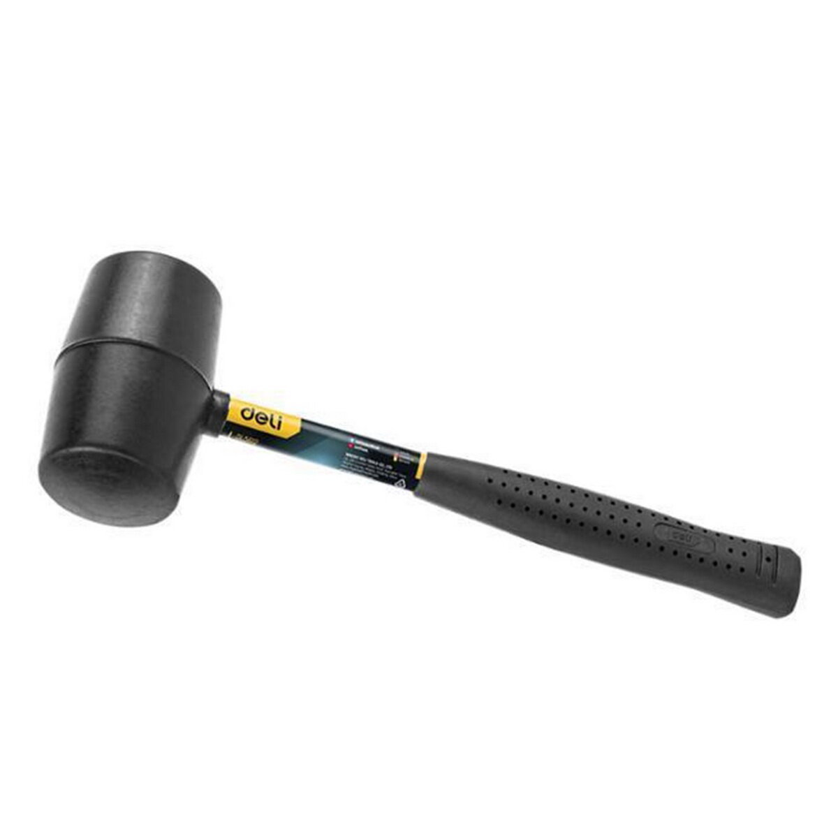 Ударно-рычажный инструмент Deli Киянка резиновая Deli DL5908 225 грамм, фиберглассовая рукоять с резиновой вставкой уц-4-1