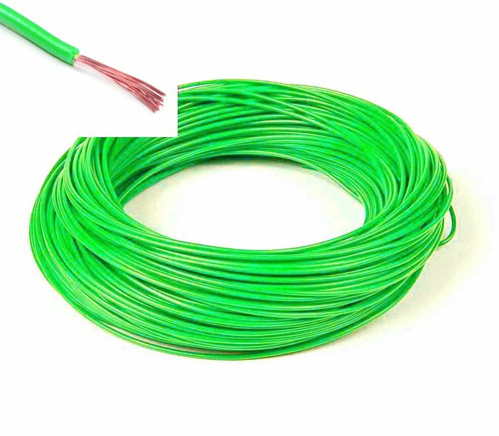 Провод ПГВА 1х1,0 кв. мм, Cu, зеленый Автоэлектроника