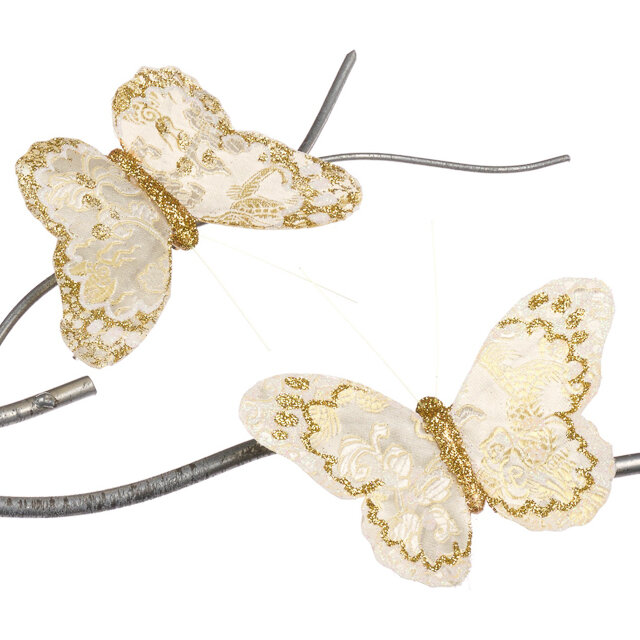 Набор декоративных украшений Бабочки Felicita 12 см, 2 шт, клипса, Goodwill, MC40513-набор