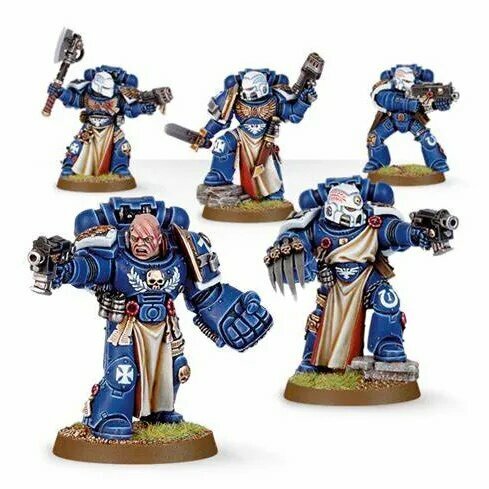 Ветераны Роты Космического Десанта в броне Мк2 (Смола, Литье) / Space Marine Company Veterans MKII Armour (Resin, Cast)