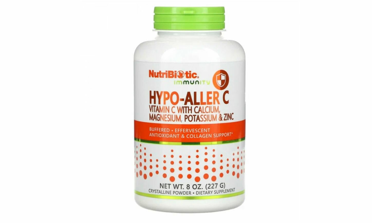 NutriBiotic, Immunity, Hypo-Aller C, витамин C с кальцием, магнием, калием и цинком, 227 г
