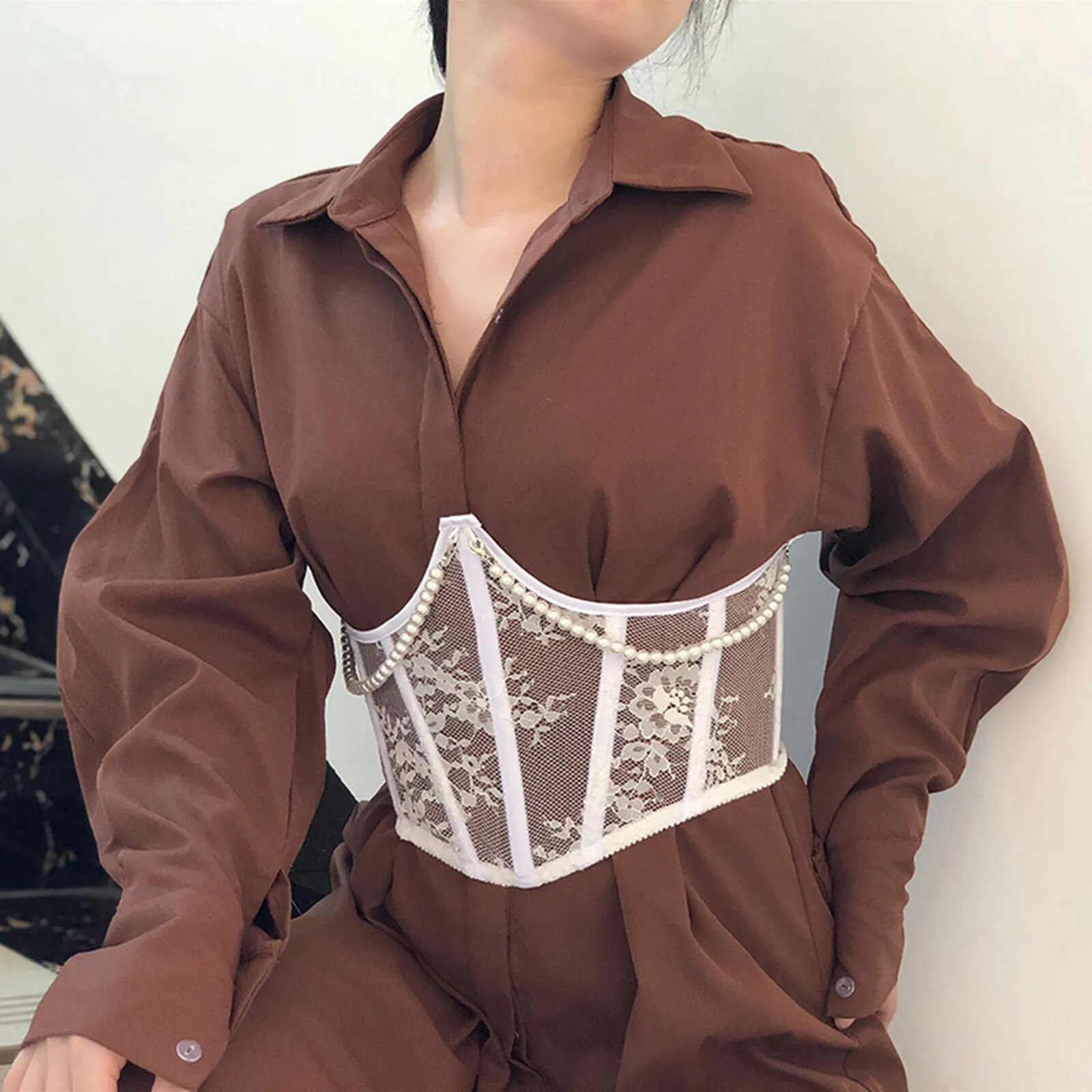 Сексуальный корсет под грудью, Женский готический корсет, топы, утягивающий корсет, One Size, White