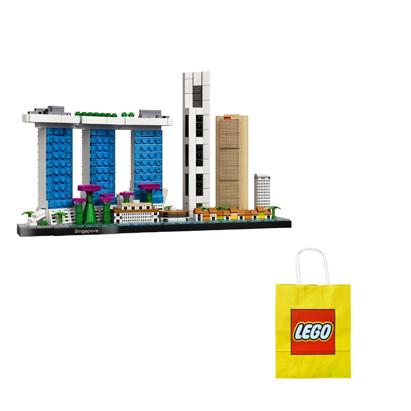 Конструктор унисекс LEGO 21057 Сингапур, пластиковые строительные блоки, 1370880015