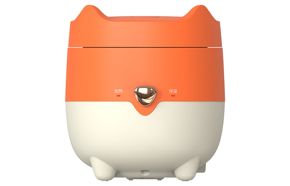 Рисоварка Midea 12X1 электрическая, компактная, оранжевая, 1,2 л, для 1-2 персон