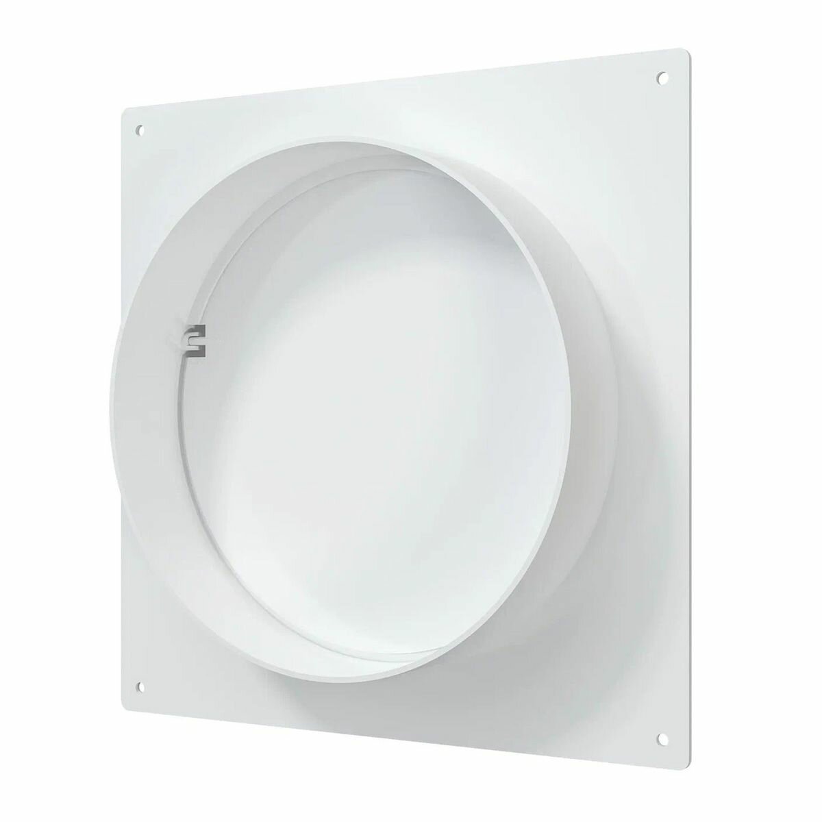 Площадка торцевая Эра 190х175 мм, фланец, диаметр 150 мм, соединительный с обратным клапаном, пластик