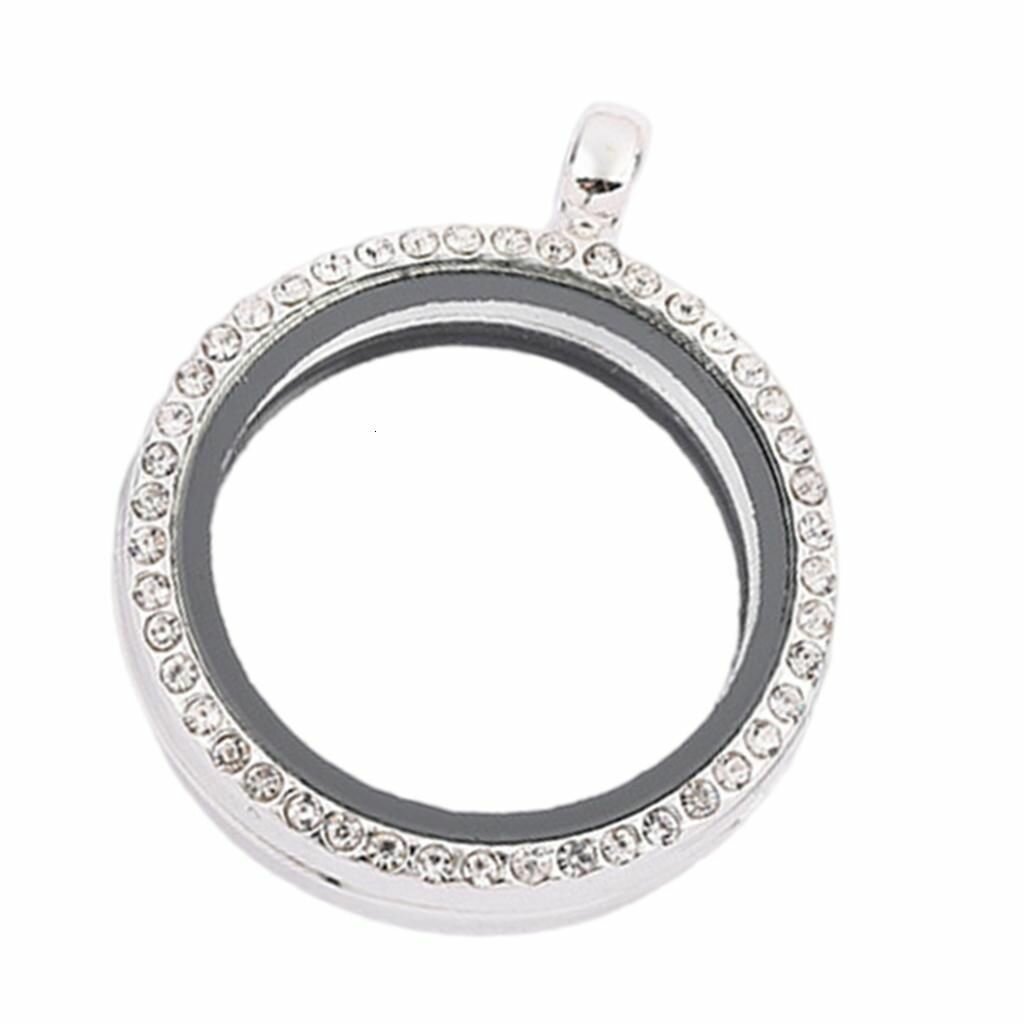 Магнитный медальон для фото, Серебро