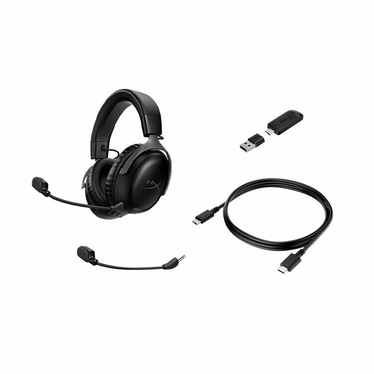 Игровая гарнитура унисекс HYPERX Cloud III Hurricane 3 DST Black Red[Rose Gold Stand]
