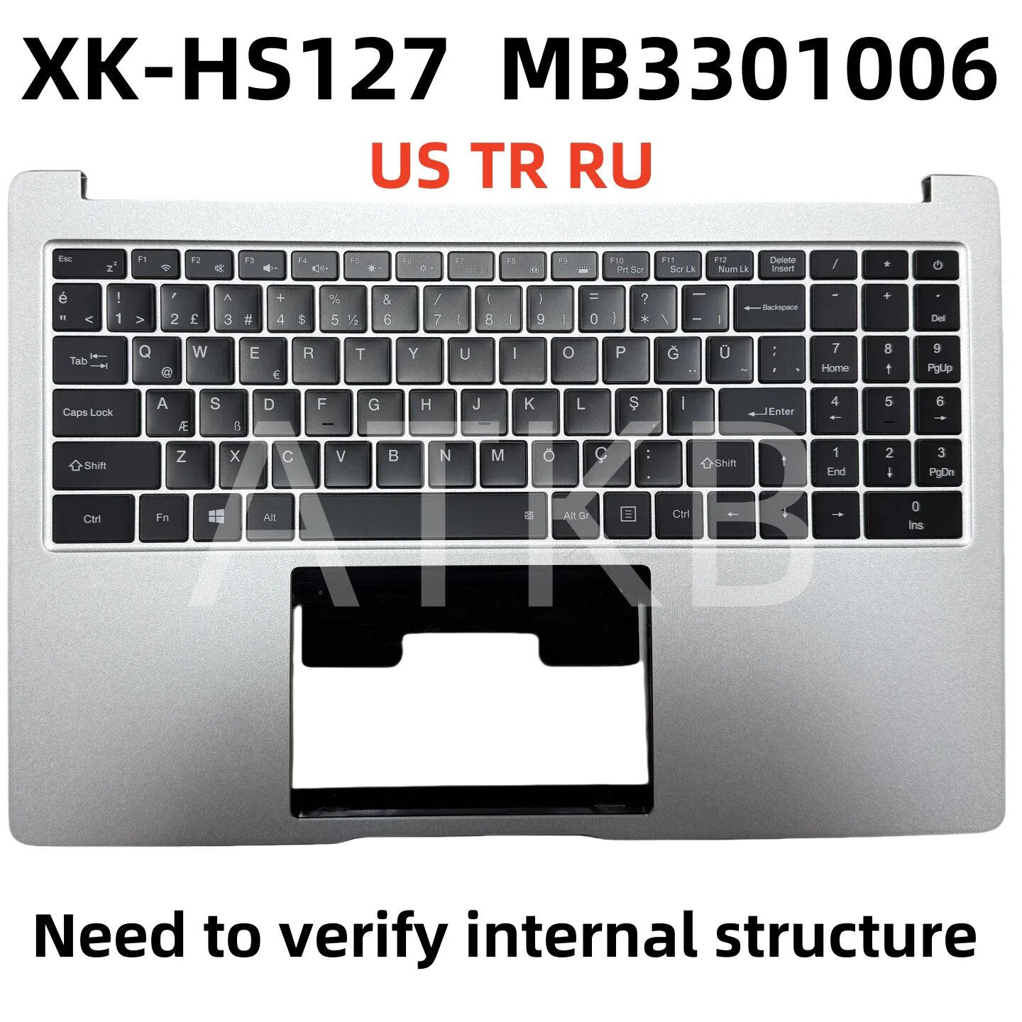 Сменная клавиатура DEXP XK-HS127 US RU TR keyboard RU