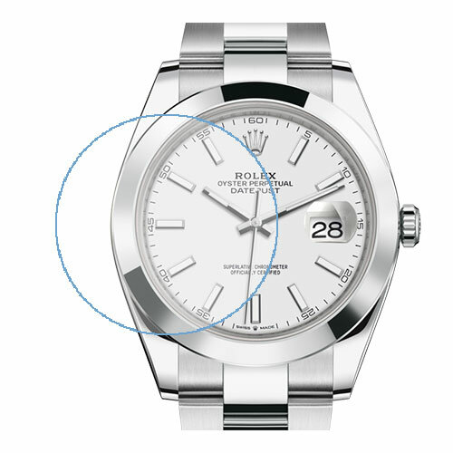 Скрин Мобайл защитный экран для часов Rolex - Datejust 41 - Oyster - 41 mm - Oystersteel из нано стекло 9H