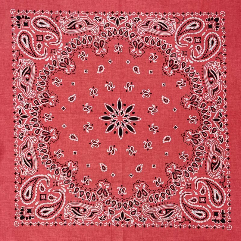 Розовая хлопковая бандана NIUPOZ 55х55 см, Water Red