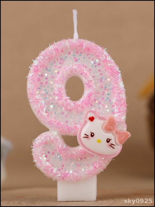 Эксклюзивная цифровая свеча Хелло Китти для торта, 1 шт
