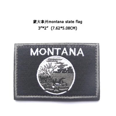Вышитая нашивка Montana State Flag, 7.62*5.08см, цвет 5