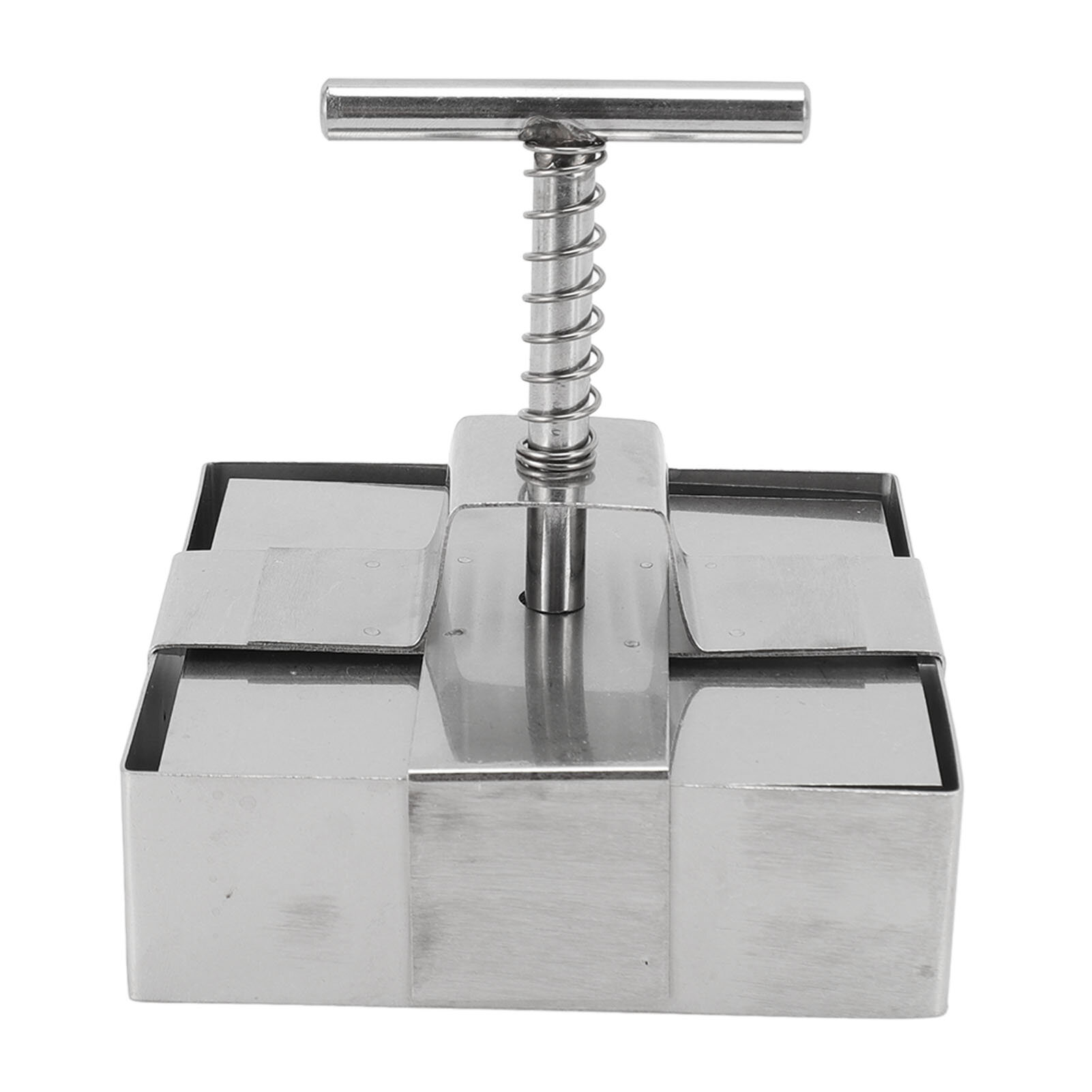 Stainless Steel Clay Cutter Spring Loaded Plunger Precise Cutting Handcraft DIY Cake Mold for Salads Desserts L