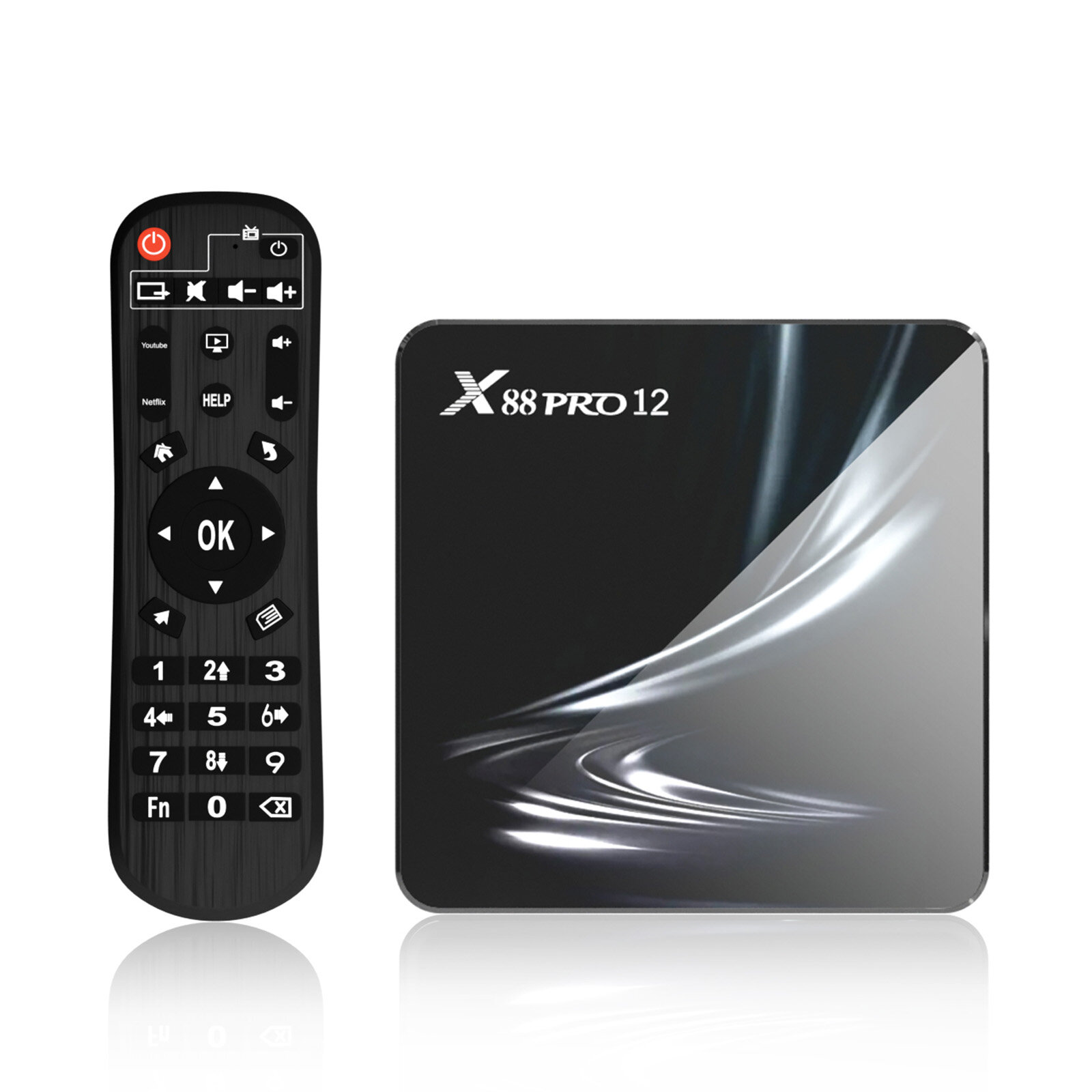 X88 PRO 12 приставка Smart TV Box Android 12.0 UHD 4K Media Player RK3318 2GB/16GB 2.4G/5G Dual-band WiFi BT5.0 100M LAN VP9 H.265 Decoding с пультом управления