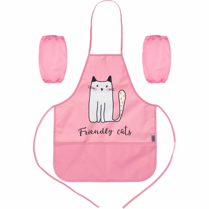 Фартук для труда Комус КлассFriendly cats карман, нарукв,490x390мм, ФН61-20-2, 1370271