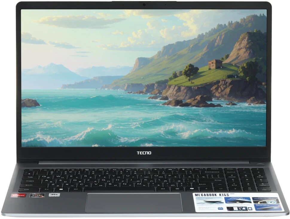15.6" Ноутбук Tecno Megabook K15SDA, AMD Ryzen 5 7430U, DDR4 - 16 ГБ, SSD 1ТБ, AMD Radeon Graphics, Windows 11 Home