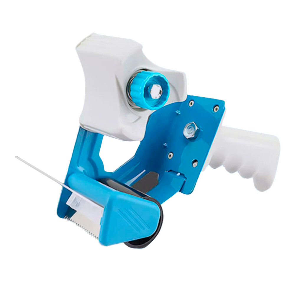 Диспенсер для упаковочного скотча "KWELT" 6*21,5см, металлический корпус, пластиковая ручка, для скотча до 50мм