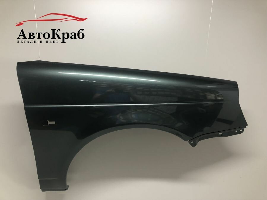 Крыло переднее правое металлическое в цвет для Лада Приора 2007 - 2018 г. 360 - сочи, серо зеленый