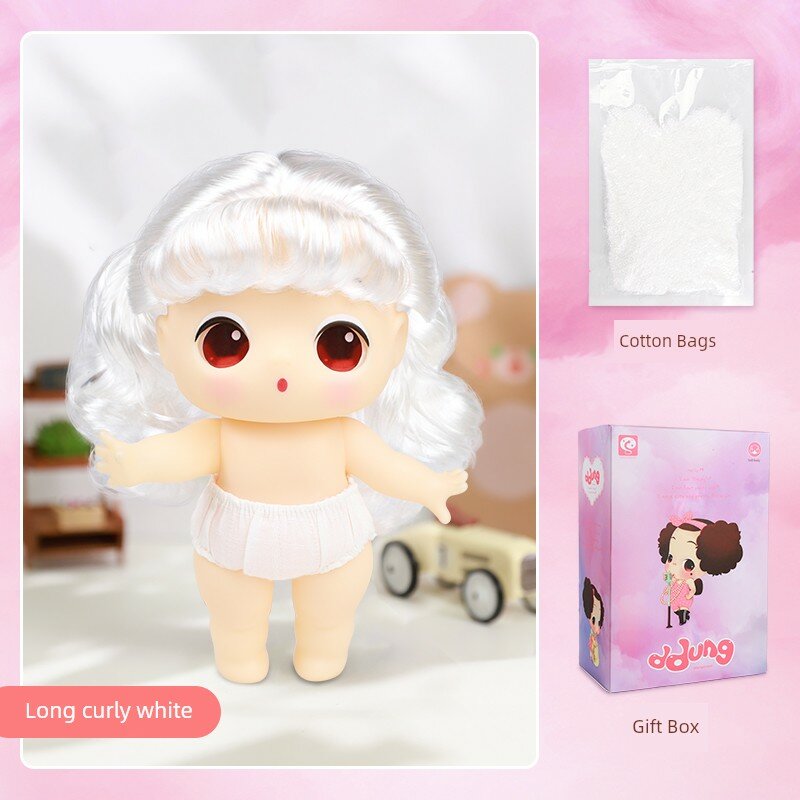 Кудрявая белая кукла Wintry Candy 20 см с набором для творчества для детей 3-9 лет